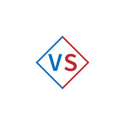 Vs icon design template Royalty Free Vector Image