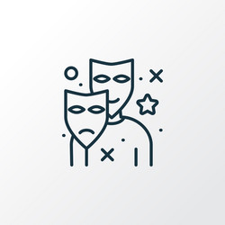 Actor icon line symbol premium quality isolated Vector Image