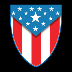 Usa flag shield icon logo Royalty Free Vector Image