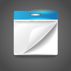 Paper diary icons with bended color corners Vector Image