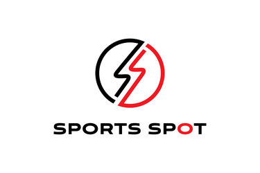 Sports spots logo design Royalty Free Vector Image