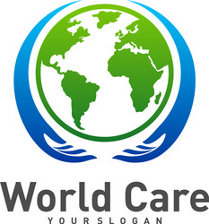 World care logo design template earth Royalty Free Vector