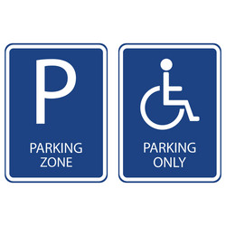 Parking zone road sign Royalty Free Vector Image