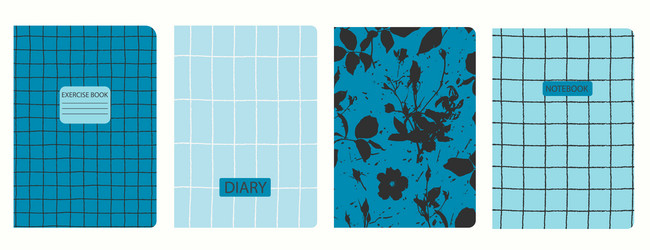 Cover page templates with flowers headers Vector Image