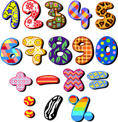 Seamless pattern with the numbers Royalty Free Vector Image