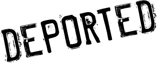 Deported rubber stamp Royalty Free Vector Image