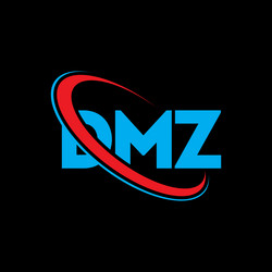 Dmz letter logo design in six style polygon Vector Image