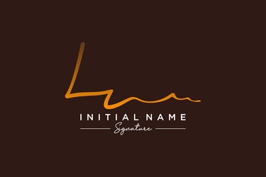 Initial lr signature logo template hand drawn Vector Image