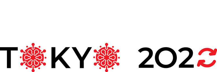 Symbol olympic games in tokyo 2020 Royalty Free Vector Image