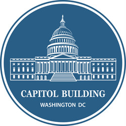 Letters us with the image of capitol building Vector Image