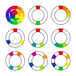 Color wheel with shade of colors colour spectrum Vector Image