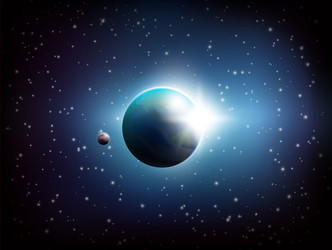 Realistic space background Royalty Free Vector Image