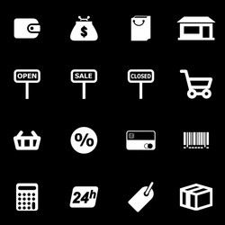 Sales and retail design shopping icon white Vector Image