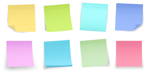 Creative of post note papers Royalty Free Vector Image