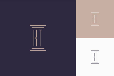 Kt initials logo monogram Royalty Free Vector Image