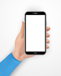 Phone in hand Royalty Free Vector Image - VectorStock