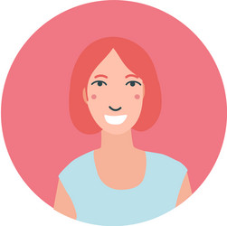 Colourful male face circle in flat style Vector Image