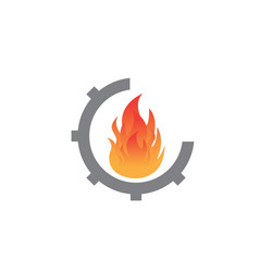 Fire tech logo Royalty Free Vector Image - VectorStock