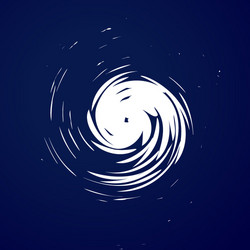Huge hurricane tornado typhoon white swirl Vector Image