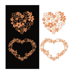 Love shape design bundle Royalty Free Vector Image