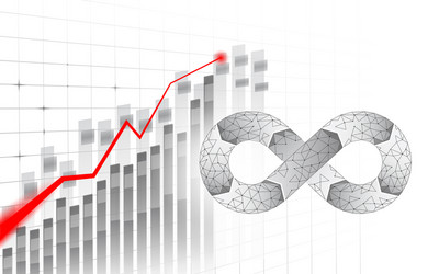 Devops software development operations infinity Vector Image