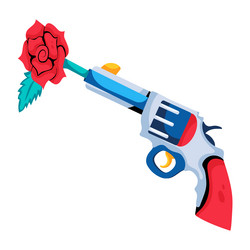 Flower gun Royalty Free Vector Image - VectorStock