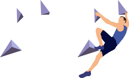 Climbers on a climbing wall Royalty Free Vector Image