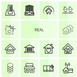 7 real icons Royalty Free Vector Image - VectorStock