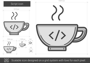 Script line icon Royalty Free Vector Image - VectorStock