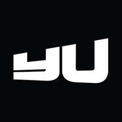 Yu logo monogram hexagon abstract shape images Vector Image
