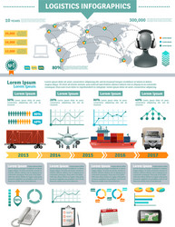 Global logistics infographics Royalty Free Vector Image
