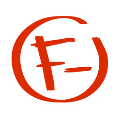 Grade result f minus isolated on white background Vector Image