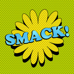 Comic smack cartoon pop vintage speech bubble Vector Image