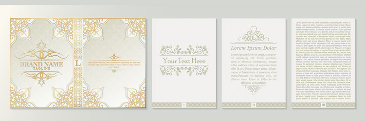 Vintage book layouts from creative design Vector Image