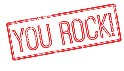 You rock hand made colorful lettering Royalty Free Vector