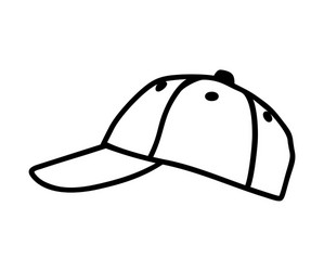 Baseball cap line icon Royalty Free Vector Image