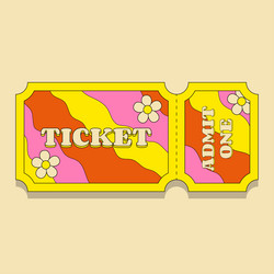 Colorful entrance ticket for one person Royalty Free Vector