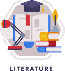 Foreign language school subject icon education Vector Image