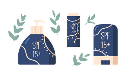 Characters use sun protection to shield their skin