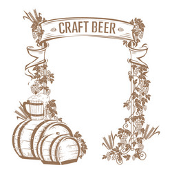 Vintage beer frame Royalty Free Vector Image - VectorStock
