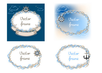 Marine frame Royalty Free Vector Image - VectorStock