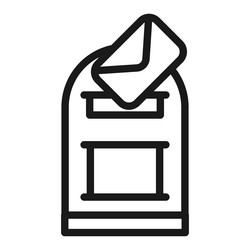 Post box or letter icon mailbox line Royalty Free Vector