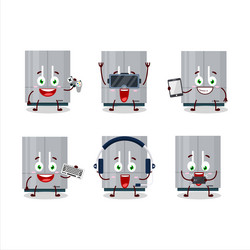 Adapter connector cartoon character are playing Vector Image