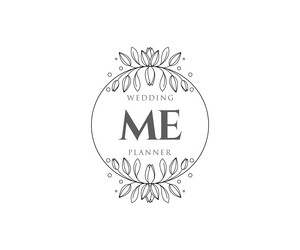 Me initials letter wedding monogram logos Vector Image