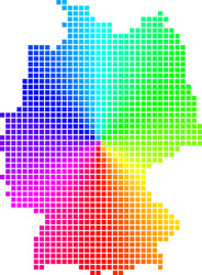Germany Pixel Map Vector Images (over 170)