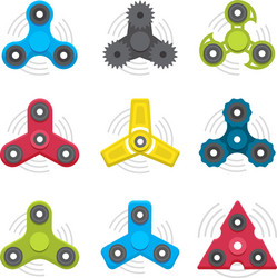 Different colored spinners Royalty Free Vector Image