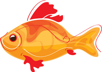 A blue fish cartoon Royalty Free Vector Image - VectorStock