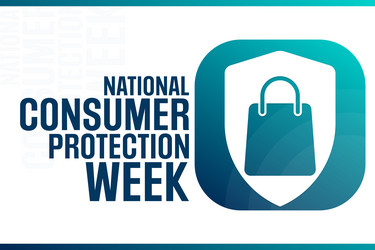 National consumer protection week Royalty Free Vector Image