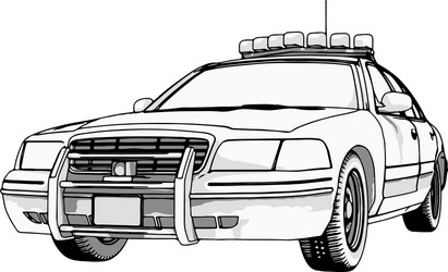 Police Car Hand Draw Vector Images (over 230)