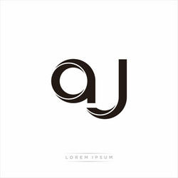Ja logo letter monogram slash with modern Vector Image